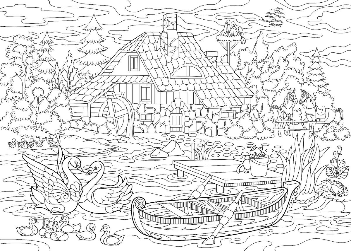 Travel Coloring Pages 17 Printable Coloring Pages For Adults Of Scenic